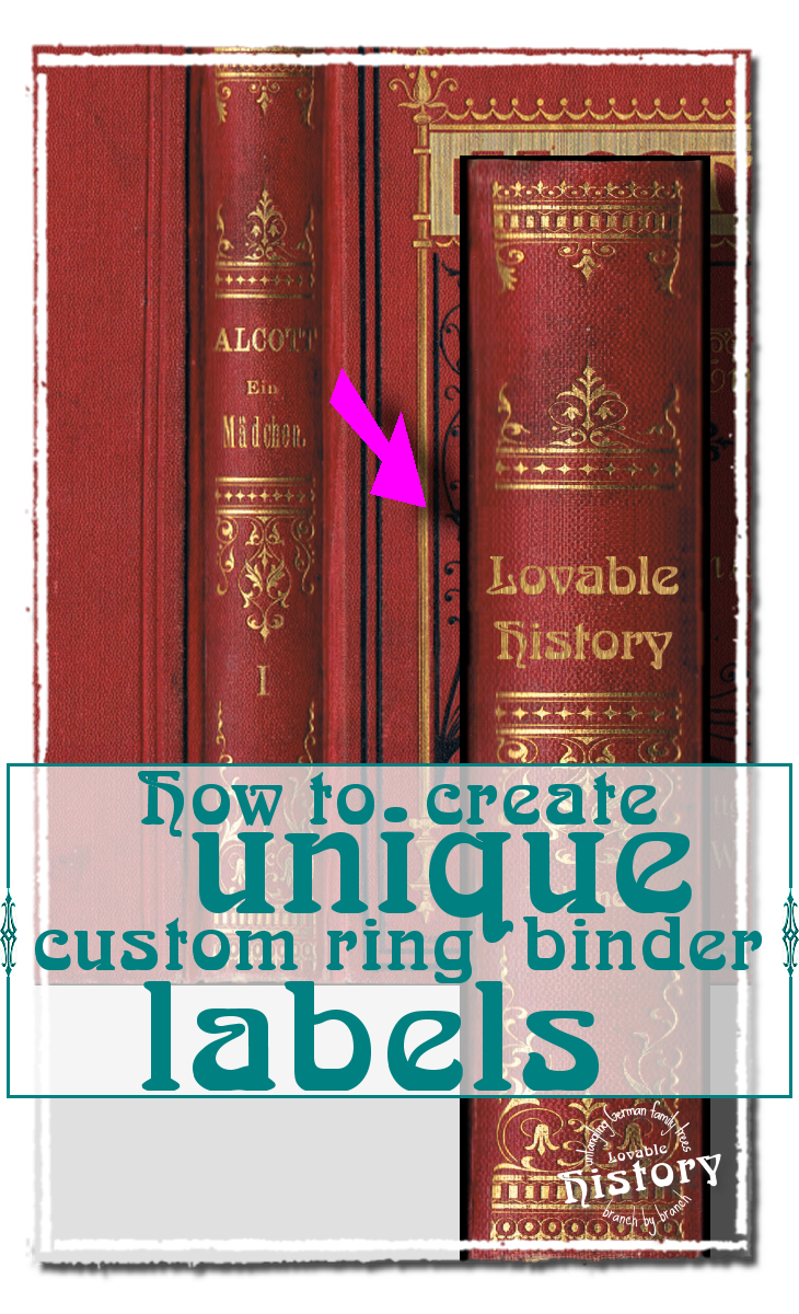 Create unique custom labels for your ring binders