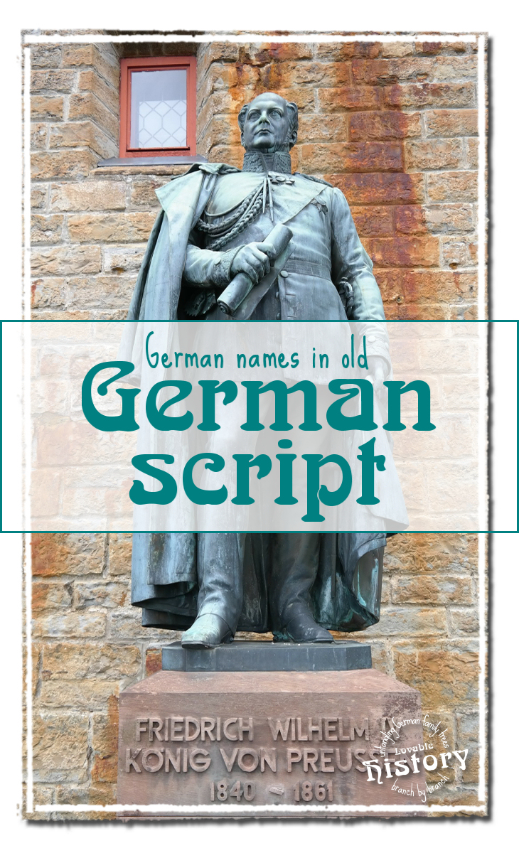German names in old German script: Wilhelm